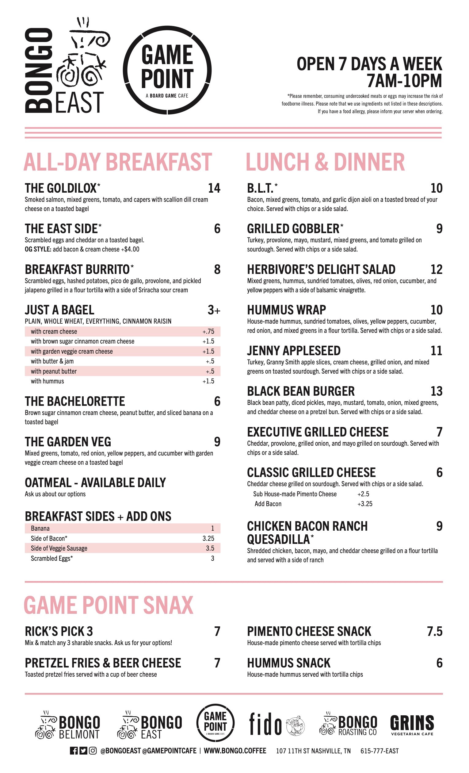 Bongo East | Bongo Roasting Co.