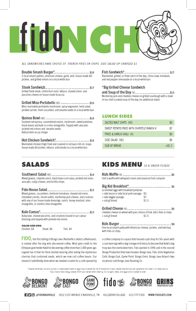 Fido – Bongo Java Roasting Co.