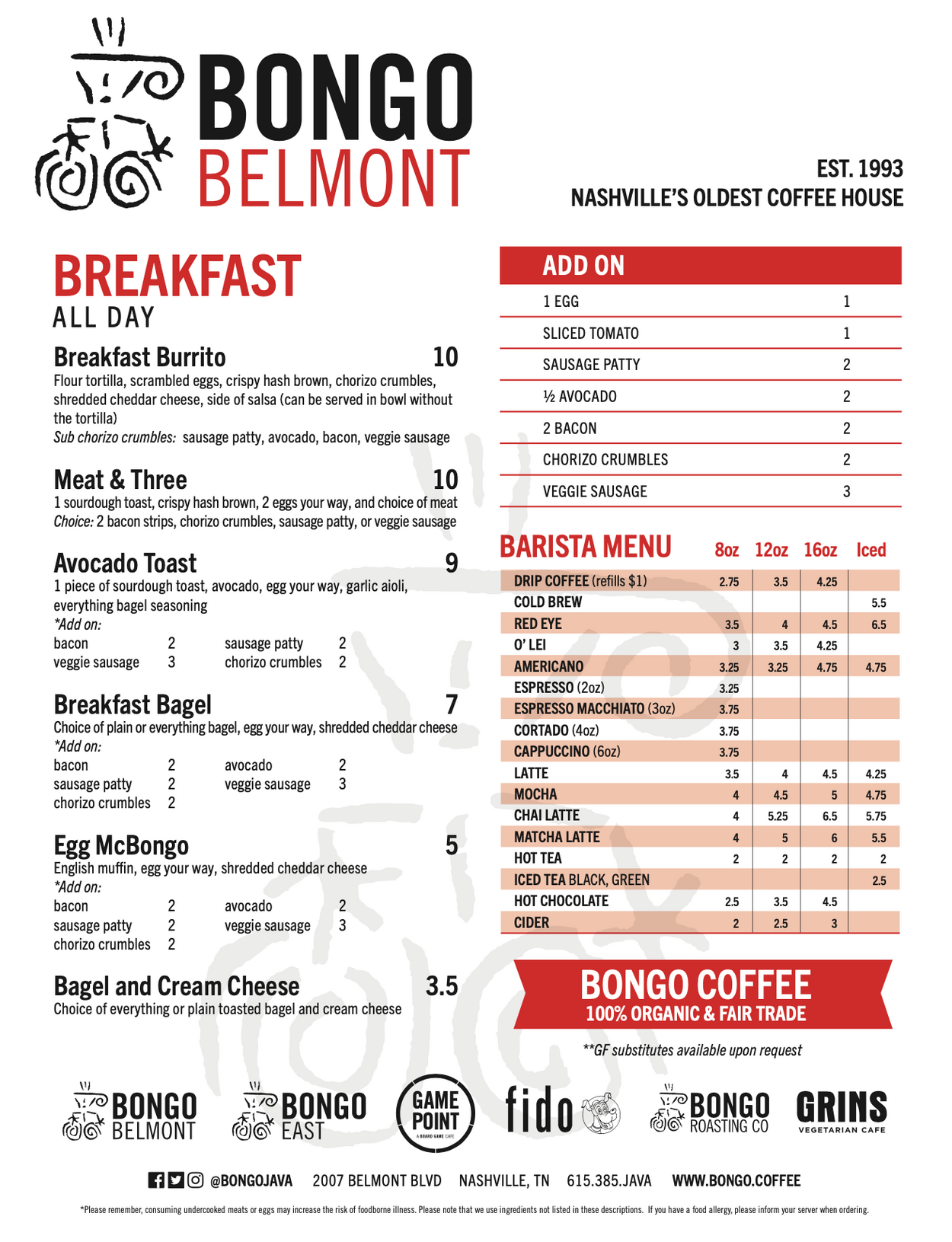 Bongo Java Cafe – Bongo Roasting Co.